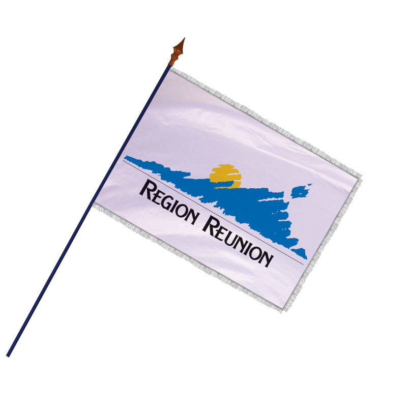 Drapeau La Réunion avec hampe - Région | MACAP