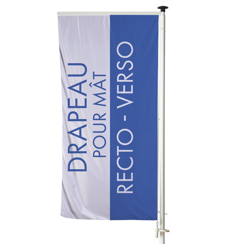 Drapeau personnalisé au Recto Verso - Drapeau pour mât à glissière