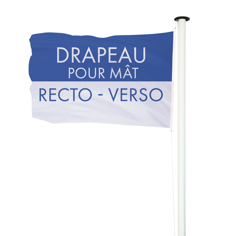 Drapeau personnalisé au Recto Verso - Drapeau horizontal pour mât