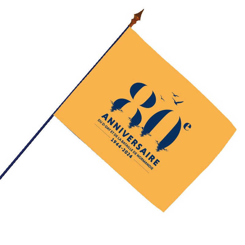 Drapeau sur Hampe + Flamme : 80 ans Débarquement | MACAP