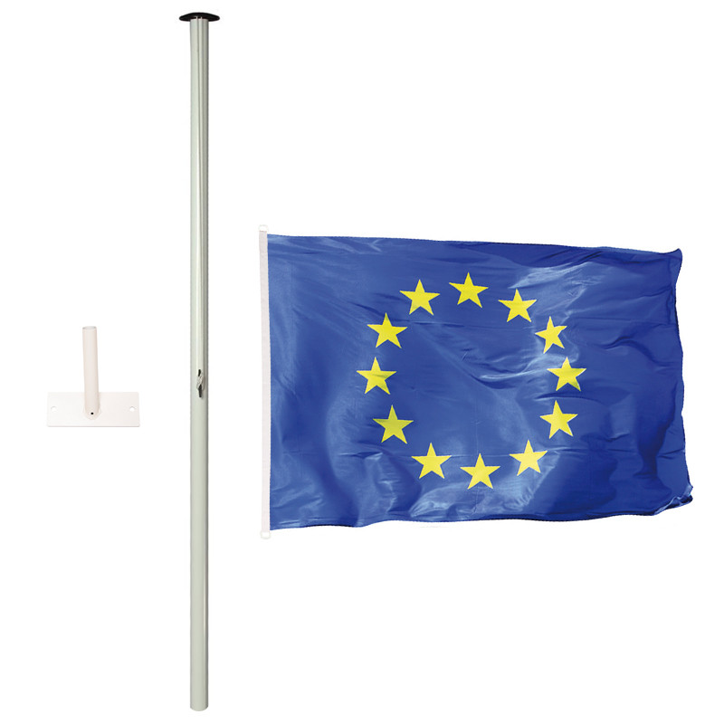 Drapeau France ou UE + Mât de façade + Fixation | MACAP